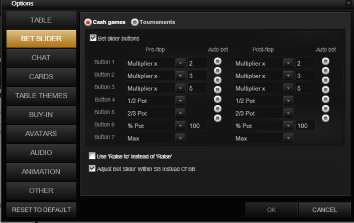 How to set my Bet slider? – ESC Online Help Center